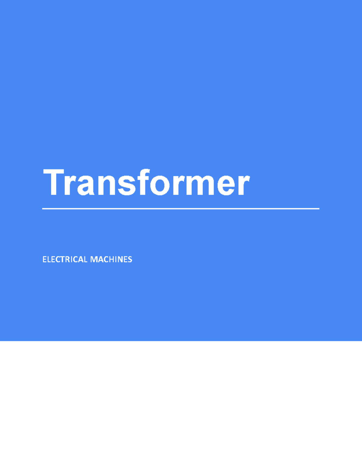 Transformers - Ideal Transformer. Analysis of electrical circuits using ...