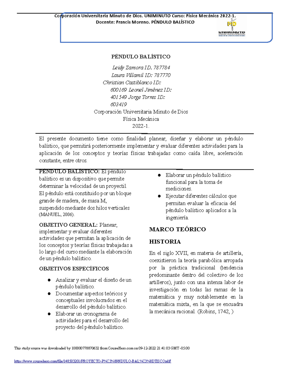 Proyecto P Ndulo BAL Tisco - This study source was downloaded by 100000778870632 from CourseHero ...