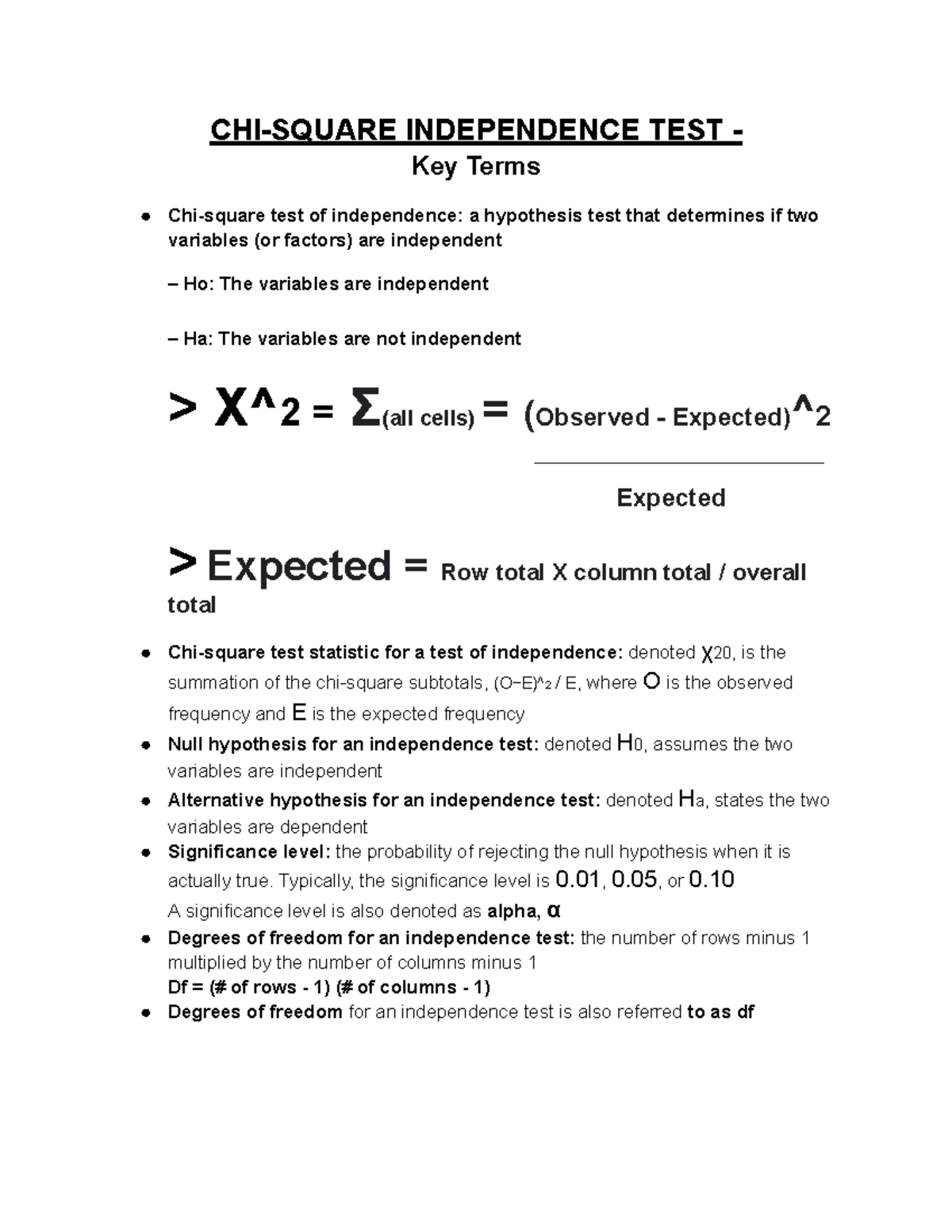 Understanding Chi-Square Independence Test - CHI-SQUARE INDEPENDENCE ...