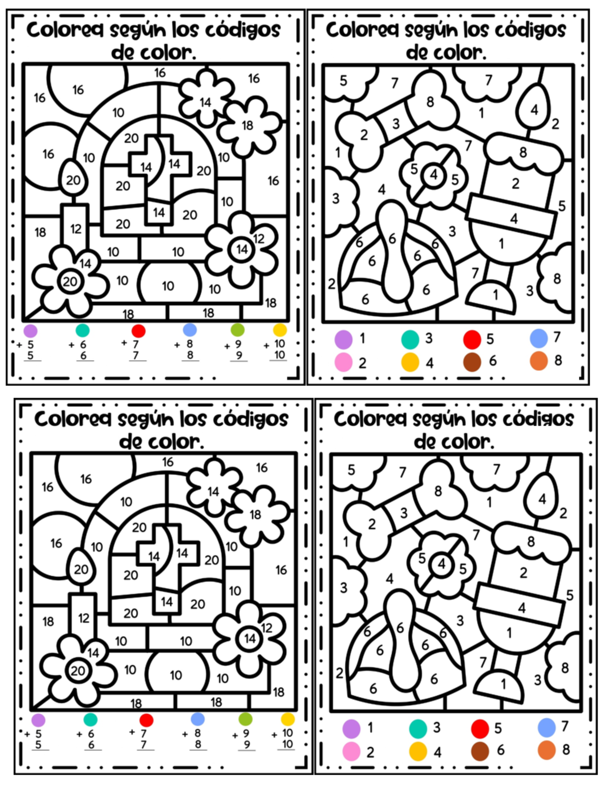 Mañana dia de muertos - EJERCICIOS CON SUMA Y RESTA - Colored segun los ...