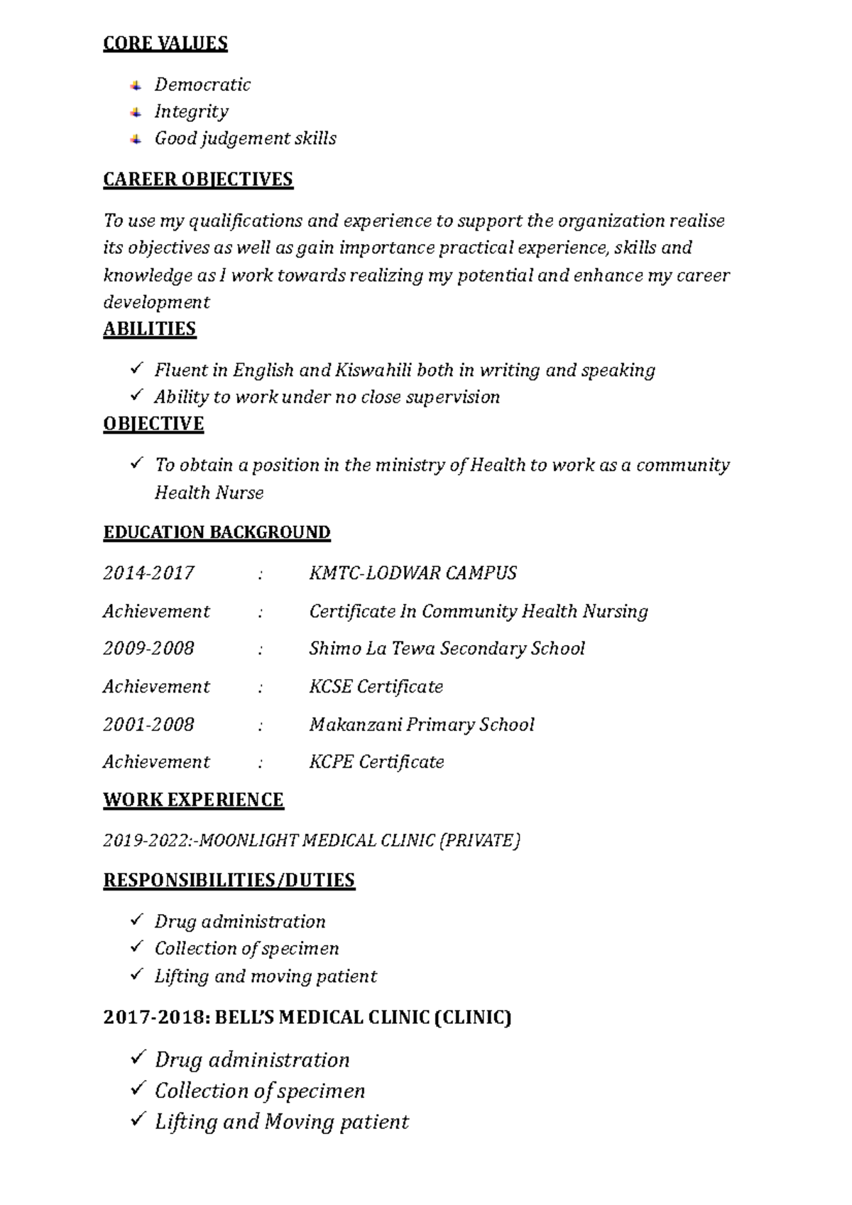 Busoman - aaa - CORE VALUES Democratic Integrity Good judgement skills ...