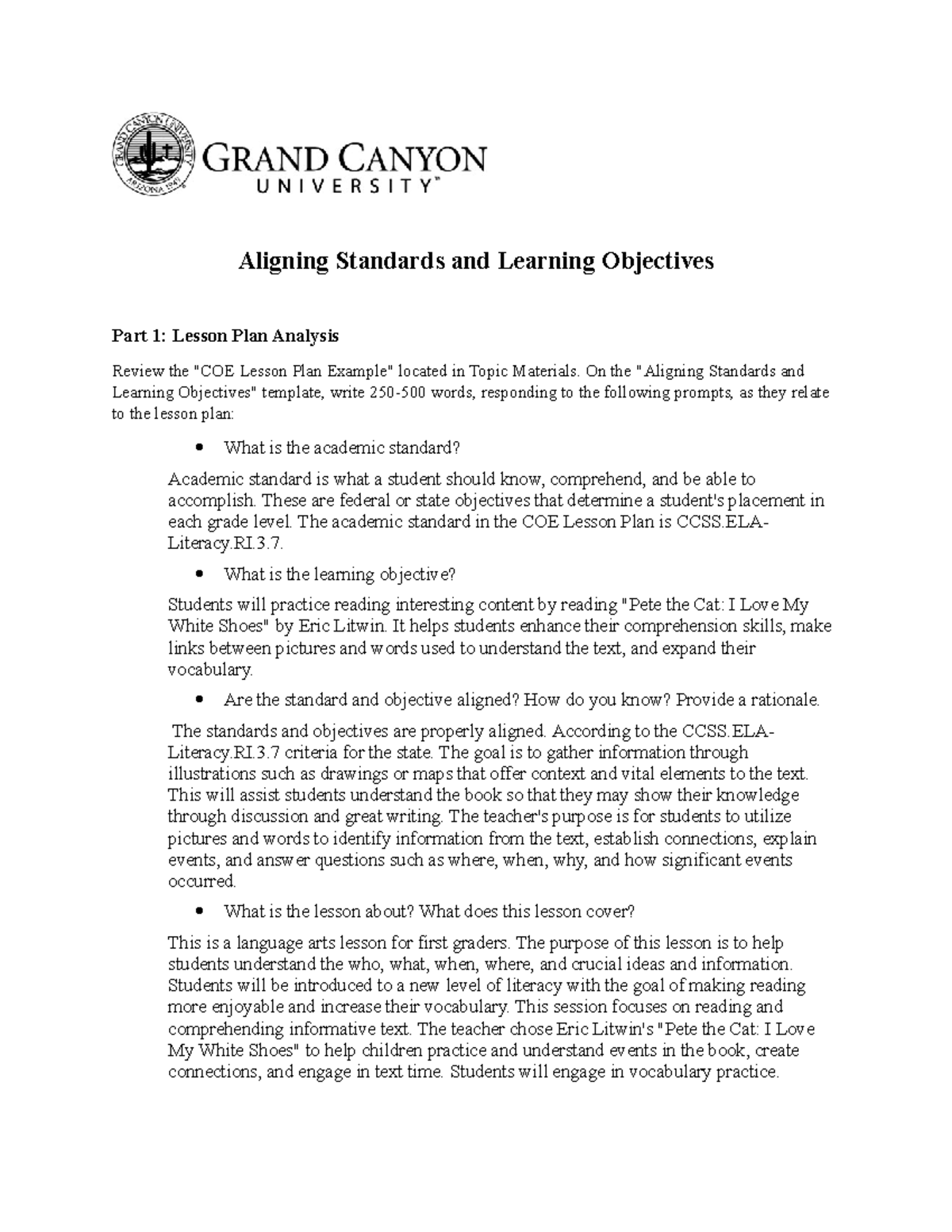 ELM-210-D-T2-Aligning Standards and Learning Objectives - Aligning ...