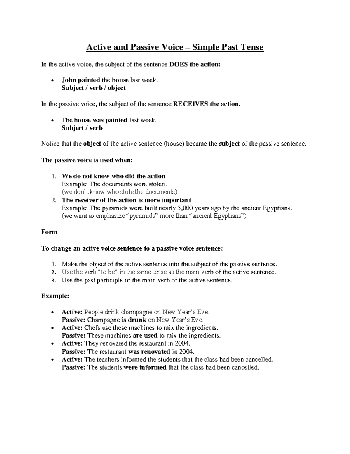 Materi 2 Active and Passive Voice Simple Past - Active and Passive ...