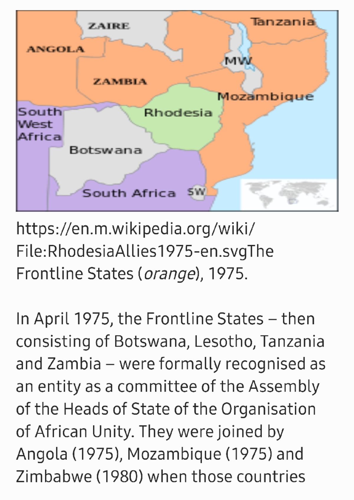 Frontline states - Project - Studocu