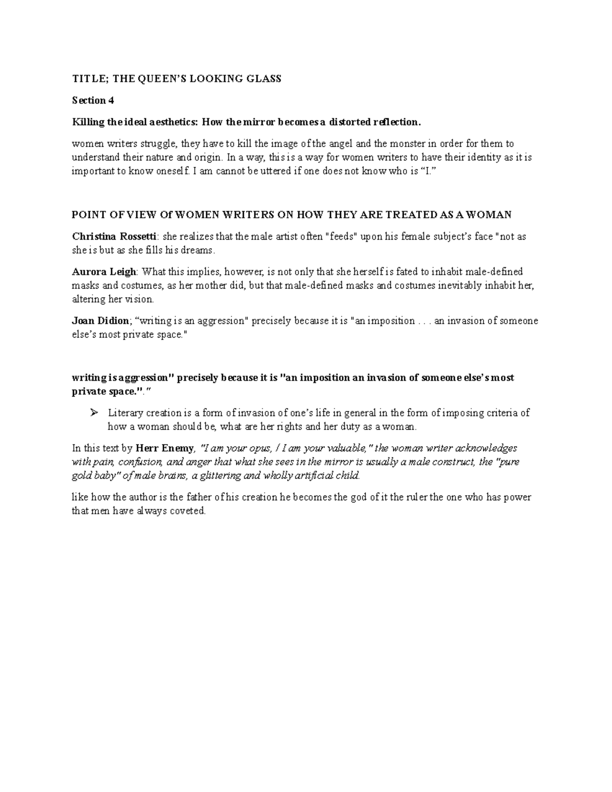 Handout SEC4 - literary and feminisms, through the looking glass ...