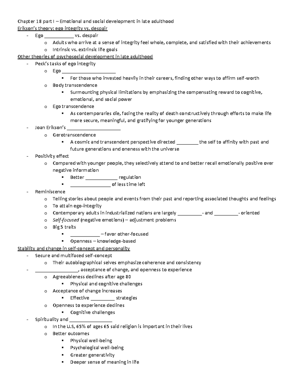 Ch18 part I Handout - 1st part of the fill in the blank notes for ...