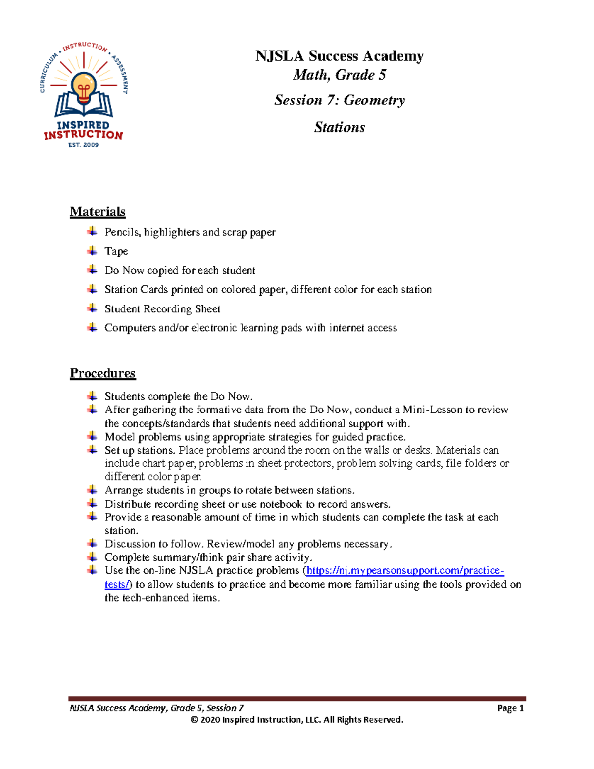 Aarush Tiwari - Session 7 Math Grade 5- Njsla Success Academy - NJSLA ...