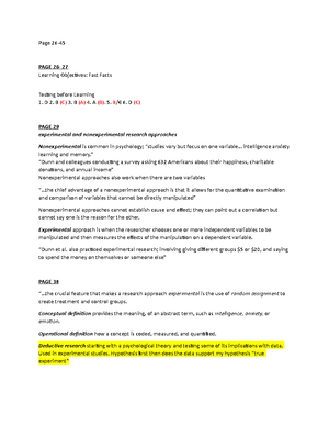 Chapter Three Notes on Research Methods in Psychology Investigating ...