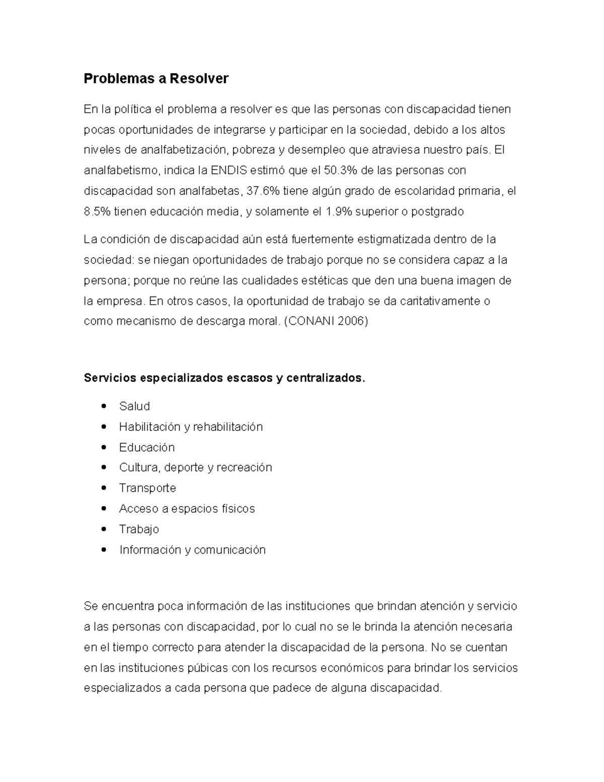 Problematica a resolver en una PP - Problemas a Resolver En la política ...