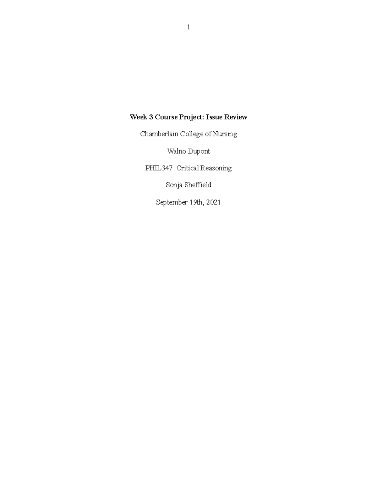 Week 3 Course Project Issue Review - Week 3 Course Project: Issue ...