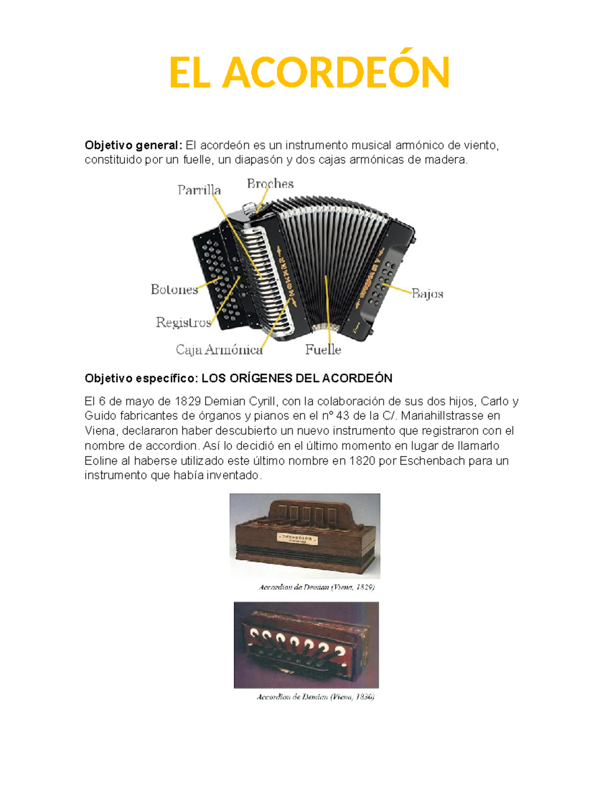 Acordeon - Objetivo general: El acordeón es un instrumento musical ...