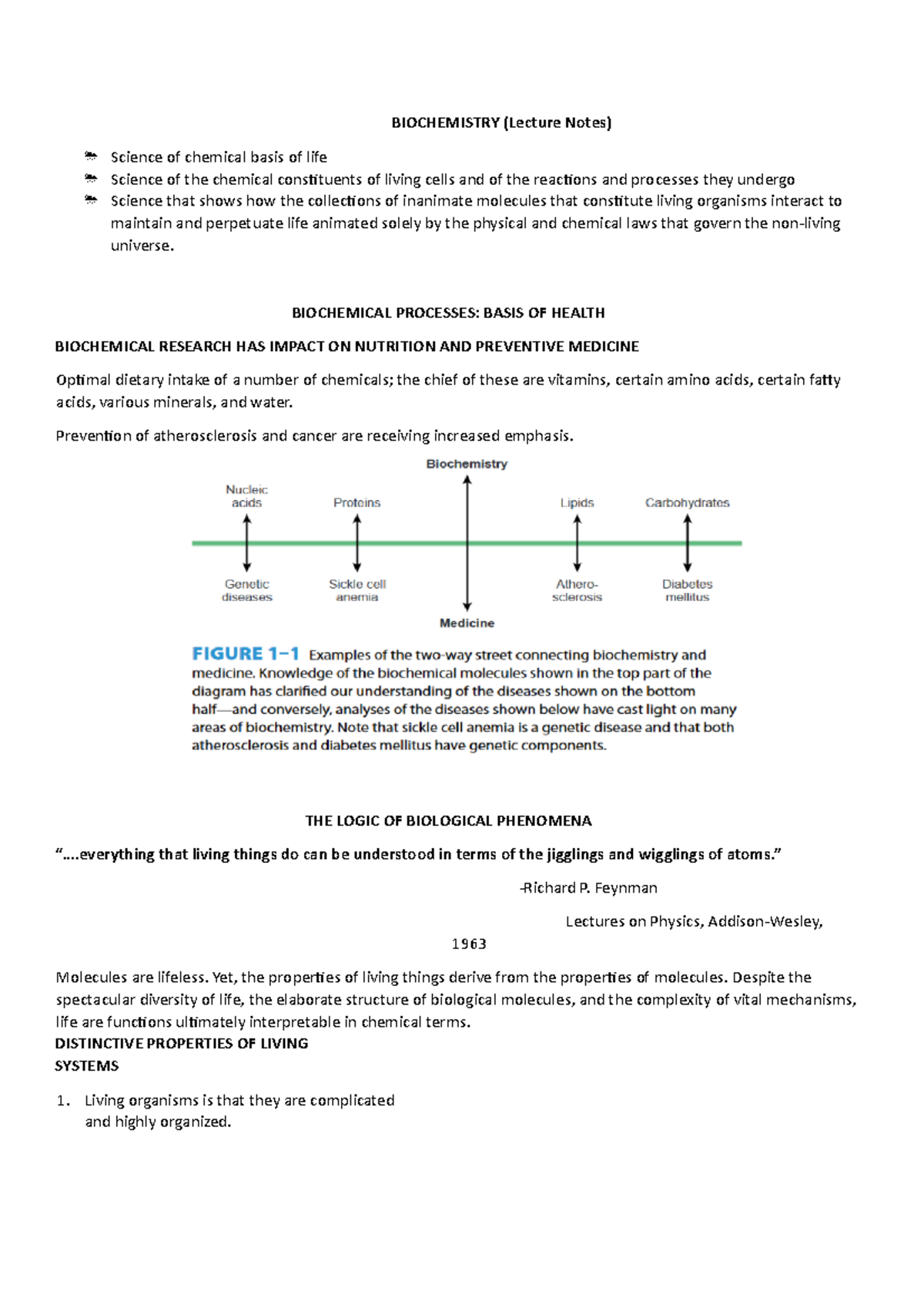 Biochemistry Lecture Notes - BIOCHEMISTRY (Lecture Notes) Science of ...