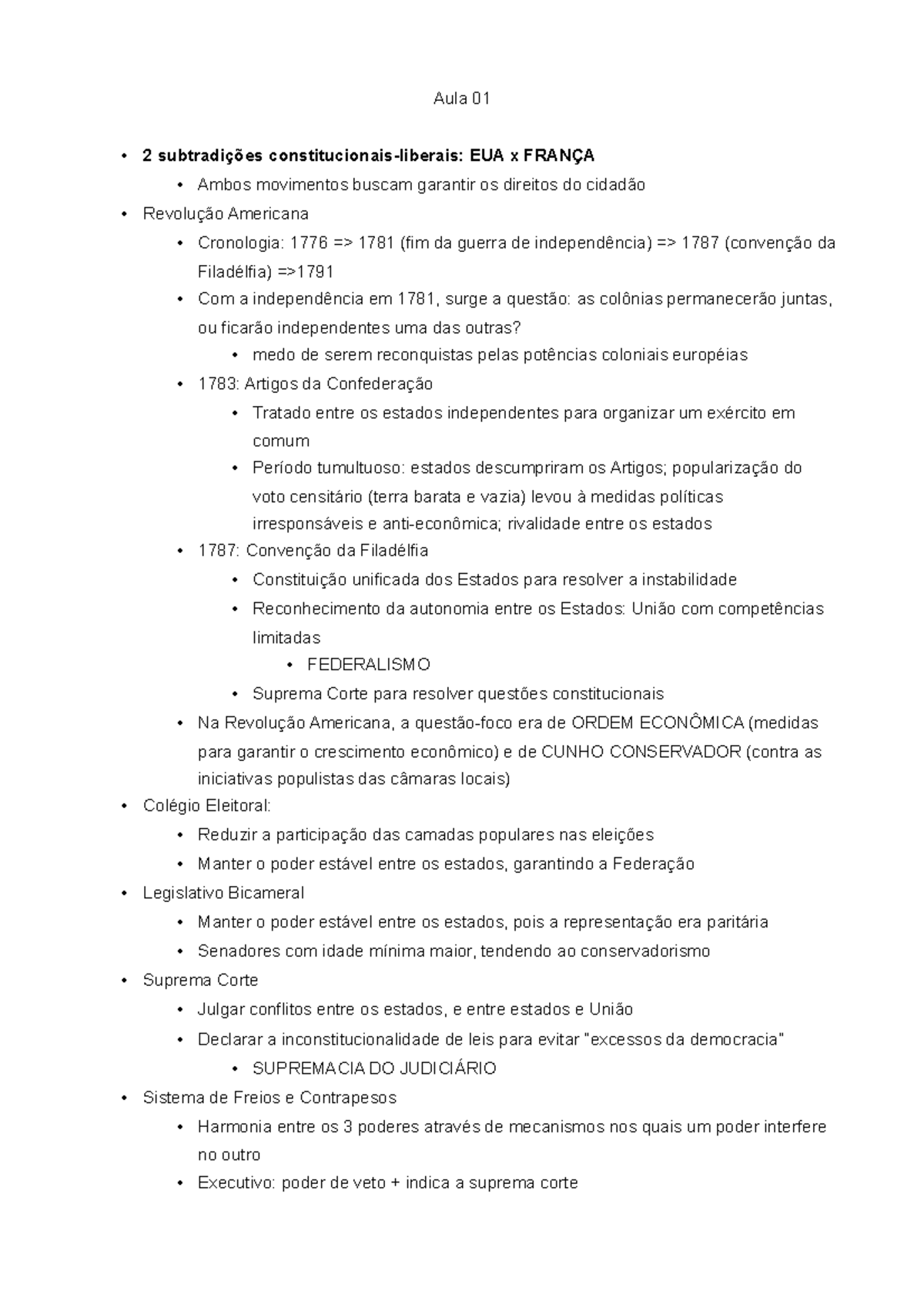 Aula 01 - Modelo Constitucional EUA x Franca - Aula 01 • 2 subtradições ...