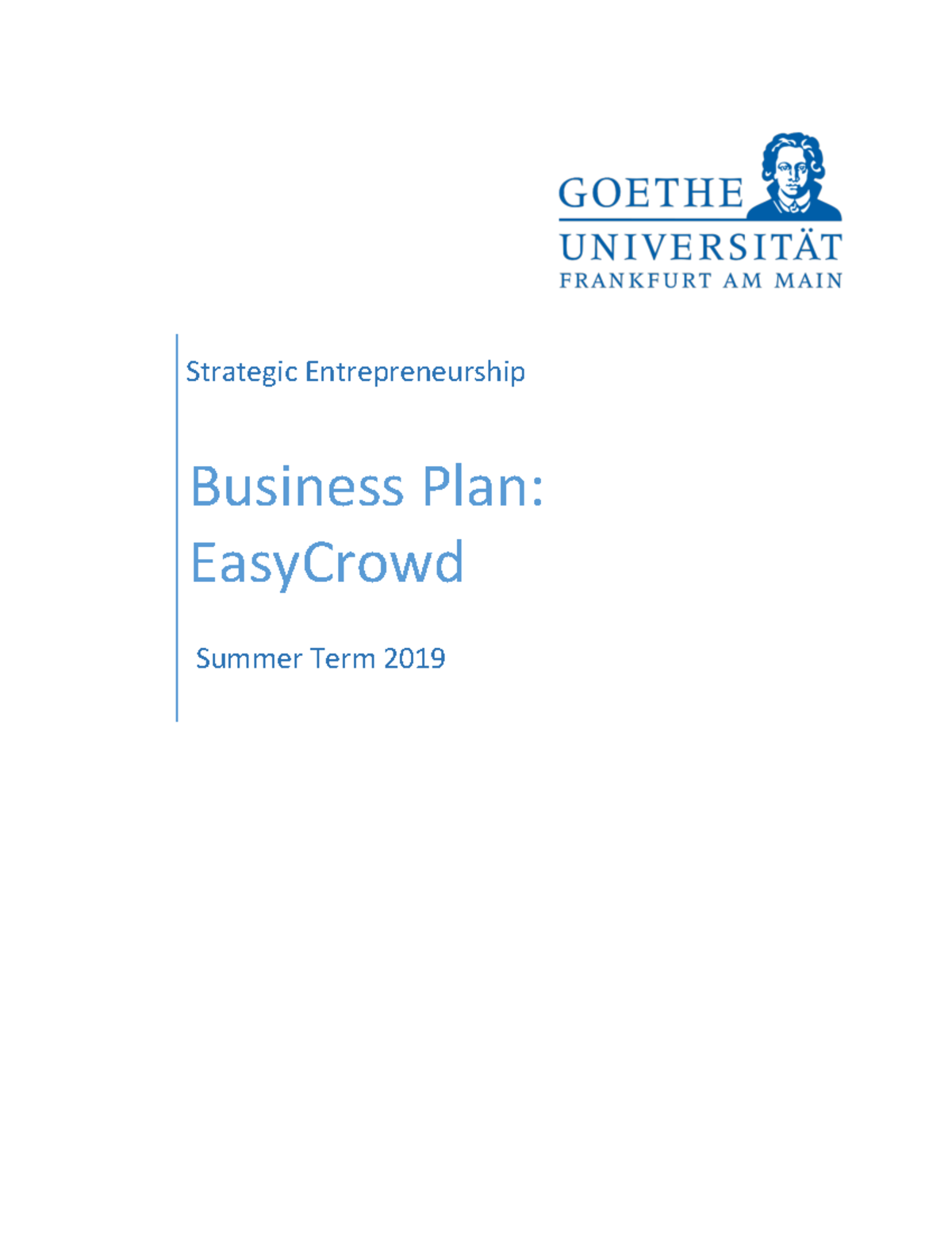 Easy Crowd Case solutions - Strategic Entrepreneurship Business Plan ...