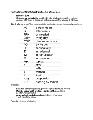 MED SURG Exams 4 - Study guide - Module 2 Use proper body mechanics ...