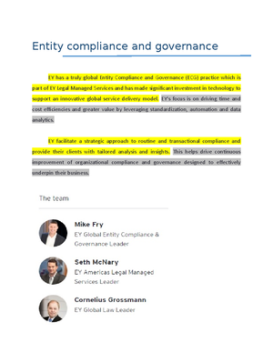 Ernst and Young Organizational Structure - Running head: ERNST & YOUNG ...