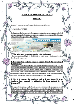 Module 1 - Entrep Lesson 1 - DIRECTIONS/ MODULE ORGANIZER INTRODUCTION ...