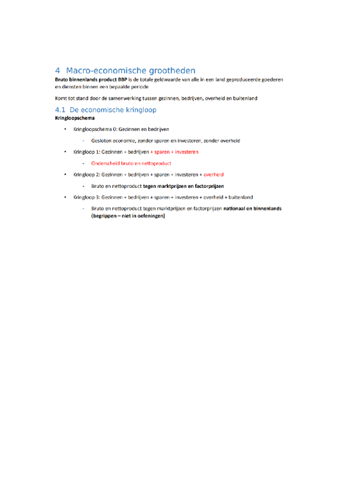 Samenvatting macro - Conjunctuur, groei en ontwikkeling 5 De conjunctuur 5.1 Beschrijving 5.1 De ...