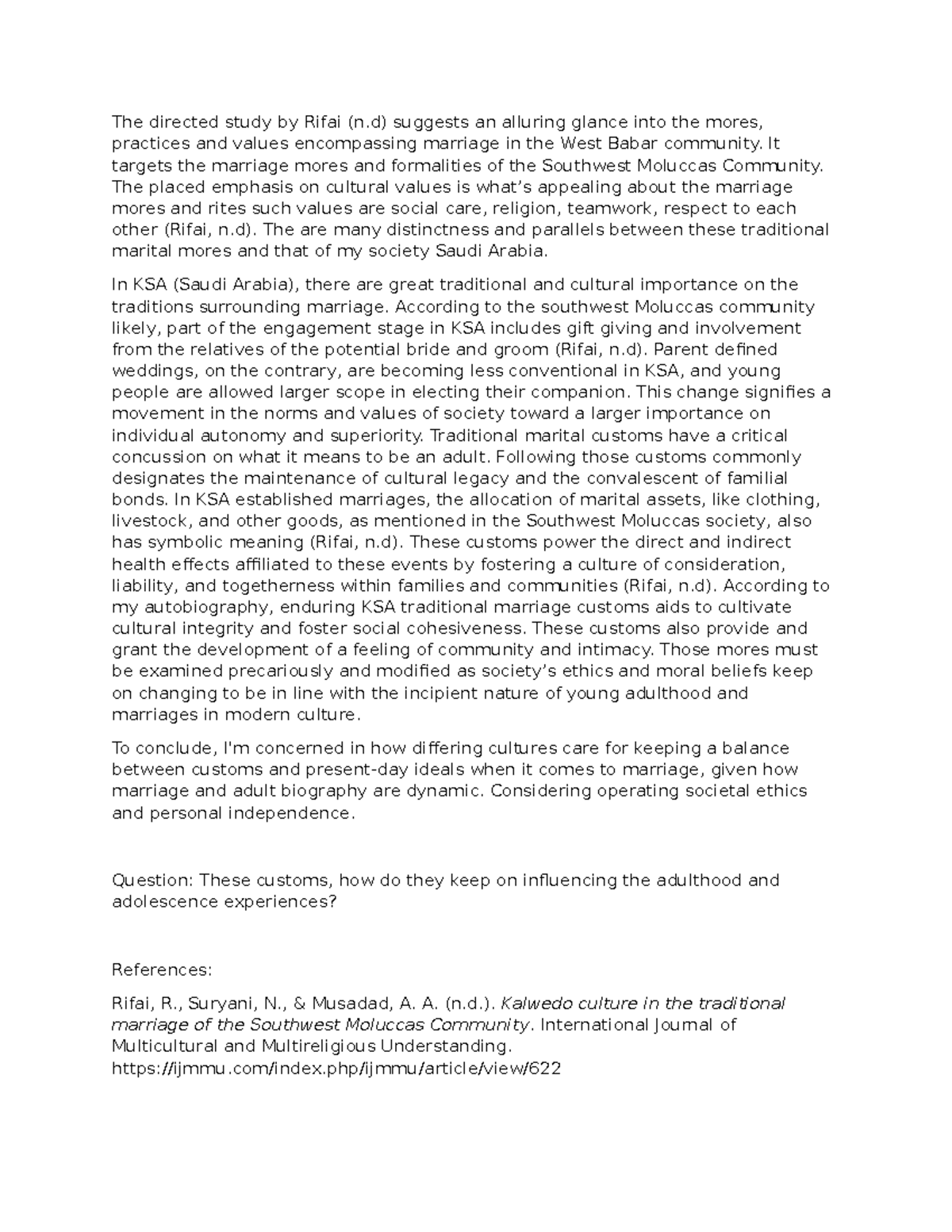 D5 my work - Discussion assignment of unit 5 work. - The directed study ...