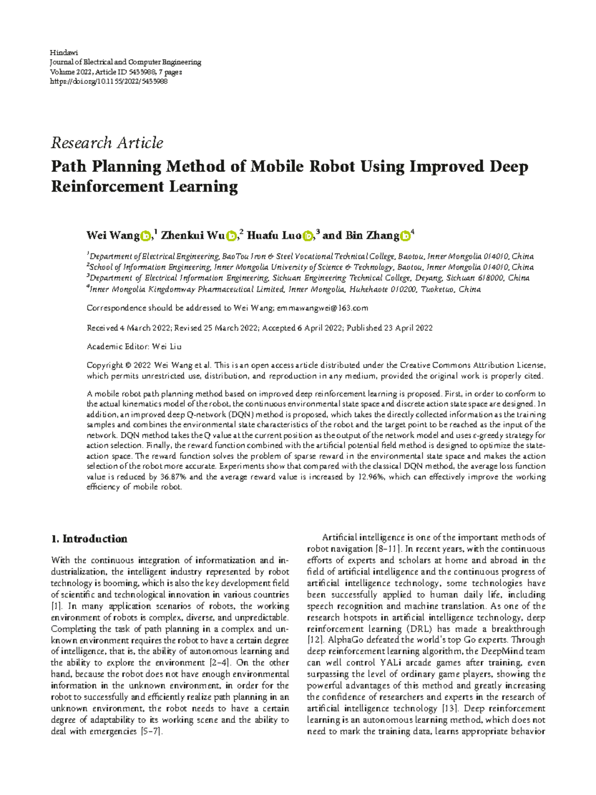 Path Planning Method Of Mobile Robot Using Improve Is Is An Open