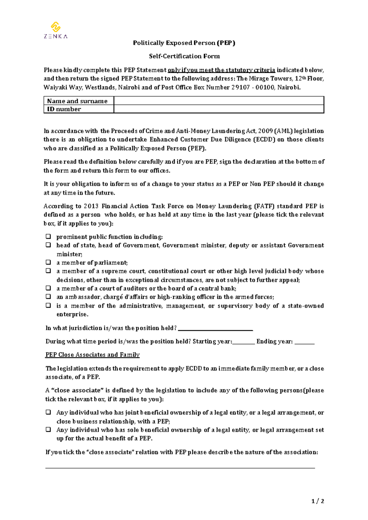 PEP-statement - Summary Educatucation - 1 / 2 Politically Exposed ...