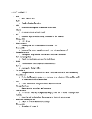 Lesson 5 vocab - Lesson 5 Vocab Records - Also called rows, groups of ...