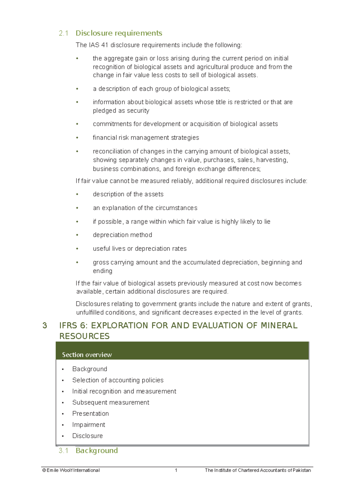 Disclosure requirements - a description of each group of biological ...