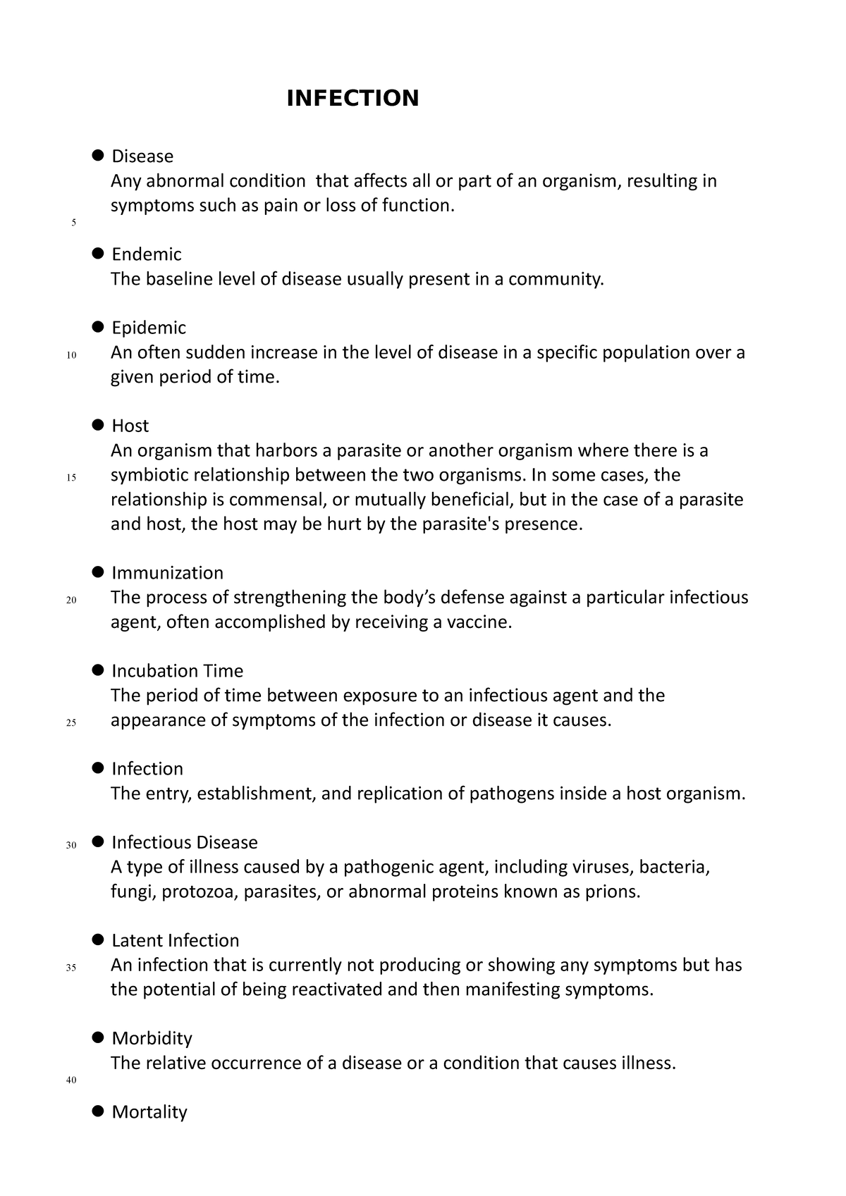 Infection PDF - Nursing notes - INFECTION Disease Any abnormal ...