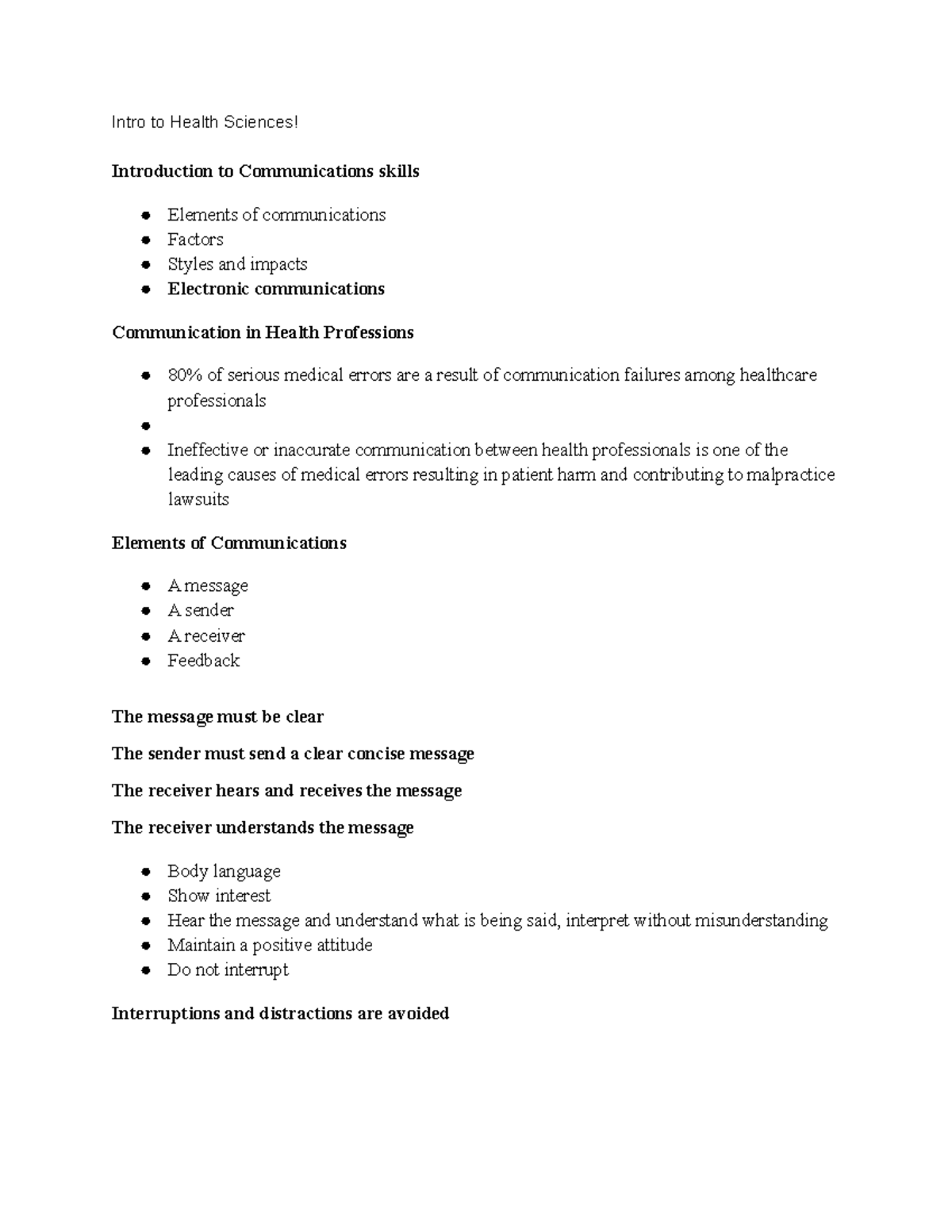 HTH 150 Lecture 6 - Intro to Health Sciences! Introduction to ...