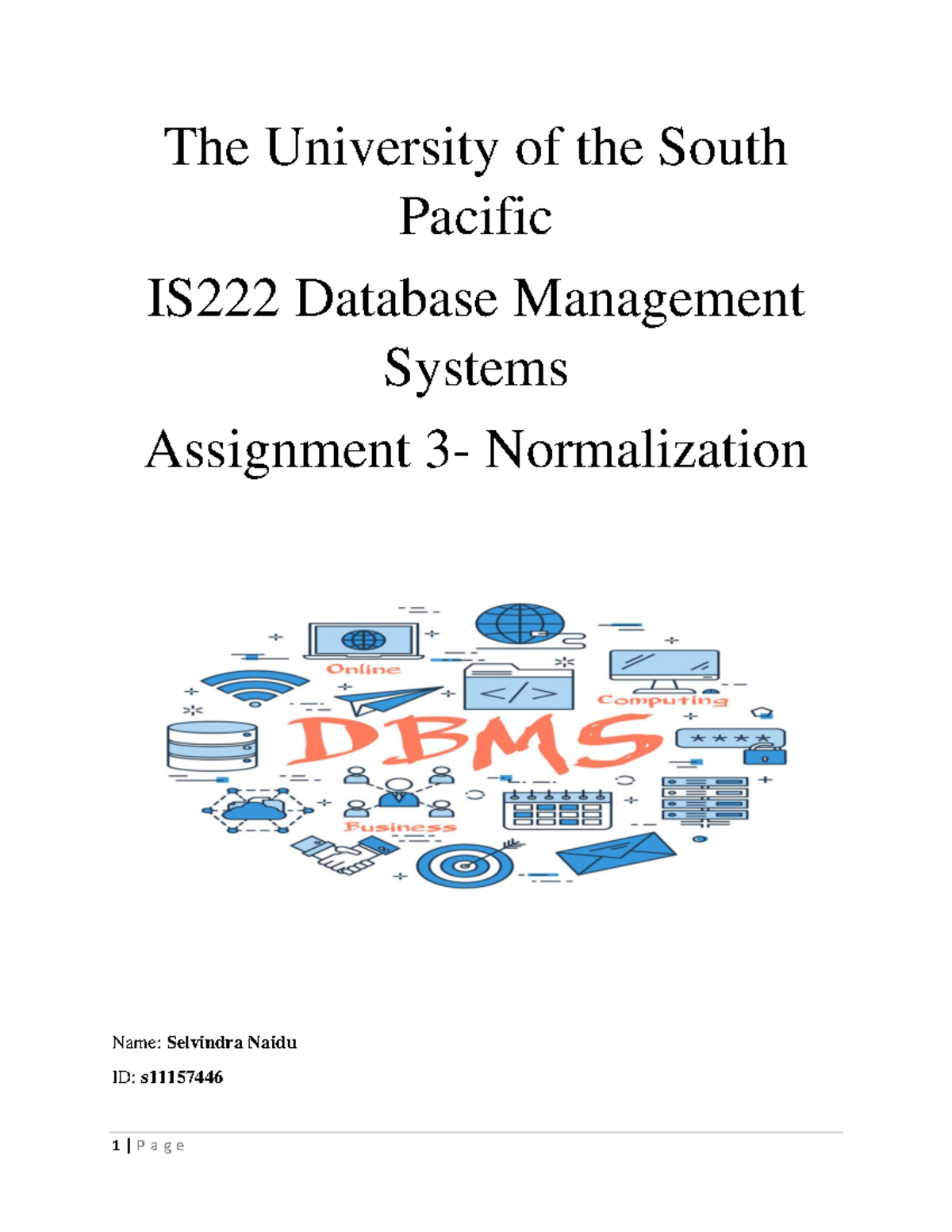 S11157446 A3 - assignment file - Intro To IS - USP - Studocu