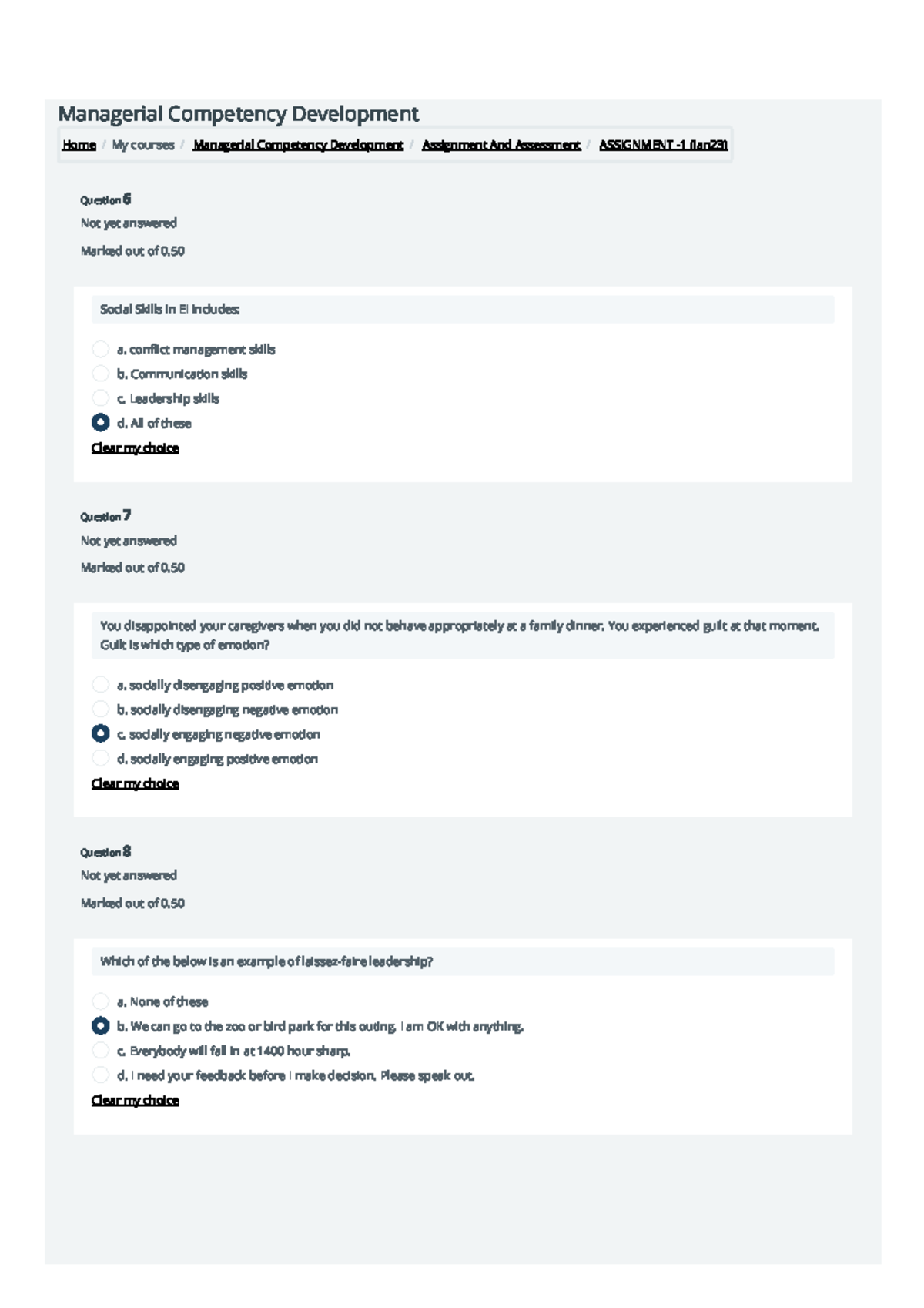 2 - assignment - Managerial Competency Development Home / My courses ...