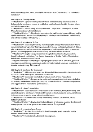 AHSC 241- Lesson 1-6 - Lesson 1 Defining and Understanding Leisure ...