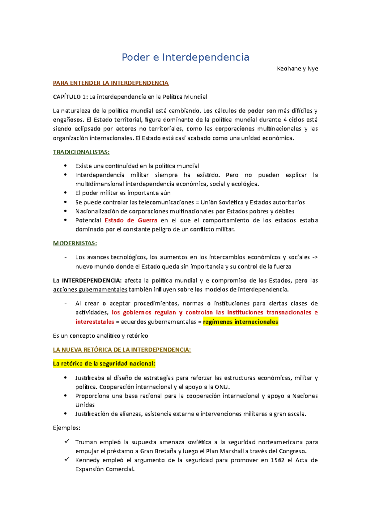 (5) Poder e Interdependencia - Keohane - Poder e Interdependencia ...