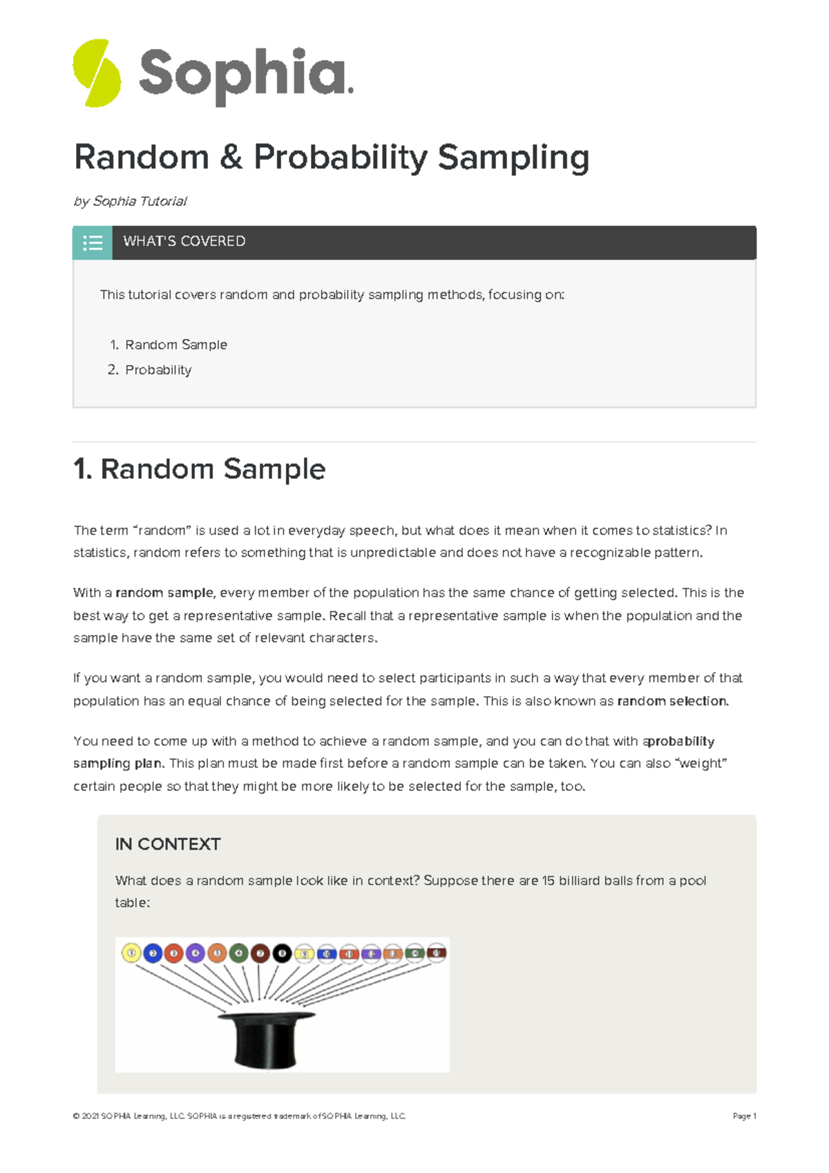 random notes form sophia - Random & Probability Sampling by Sophia ...