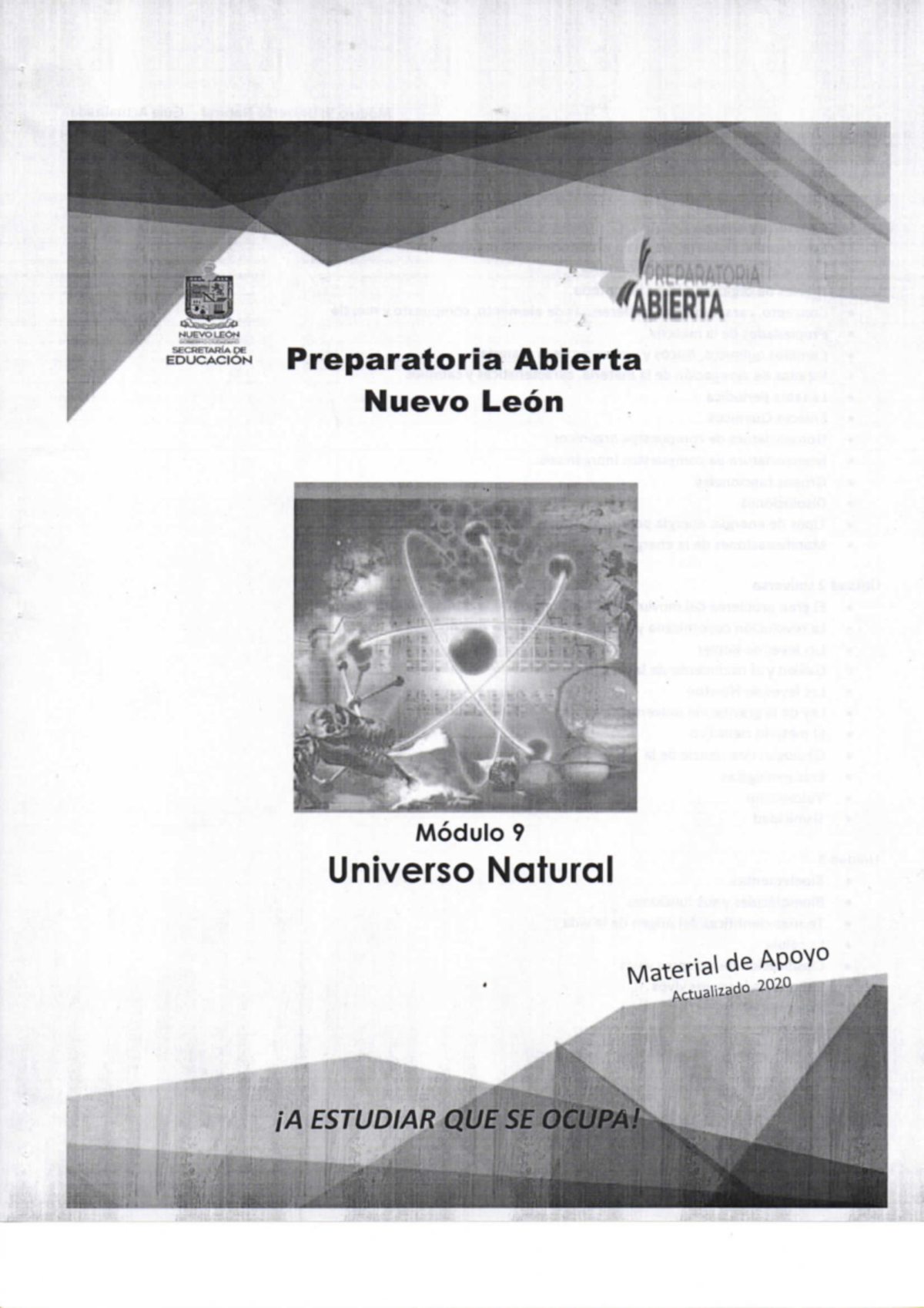 Modulo 9 Universo Natural CM - Studocu