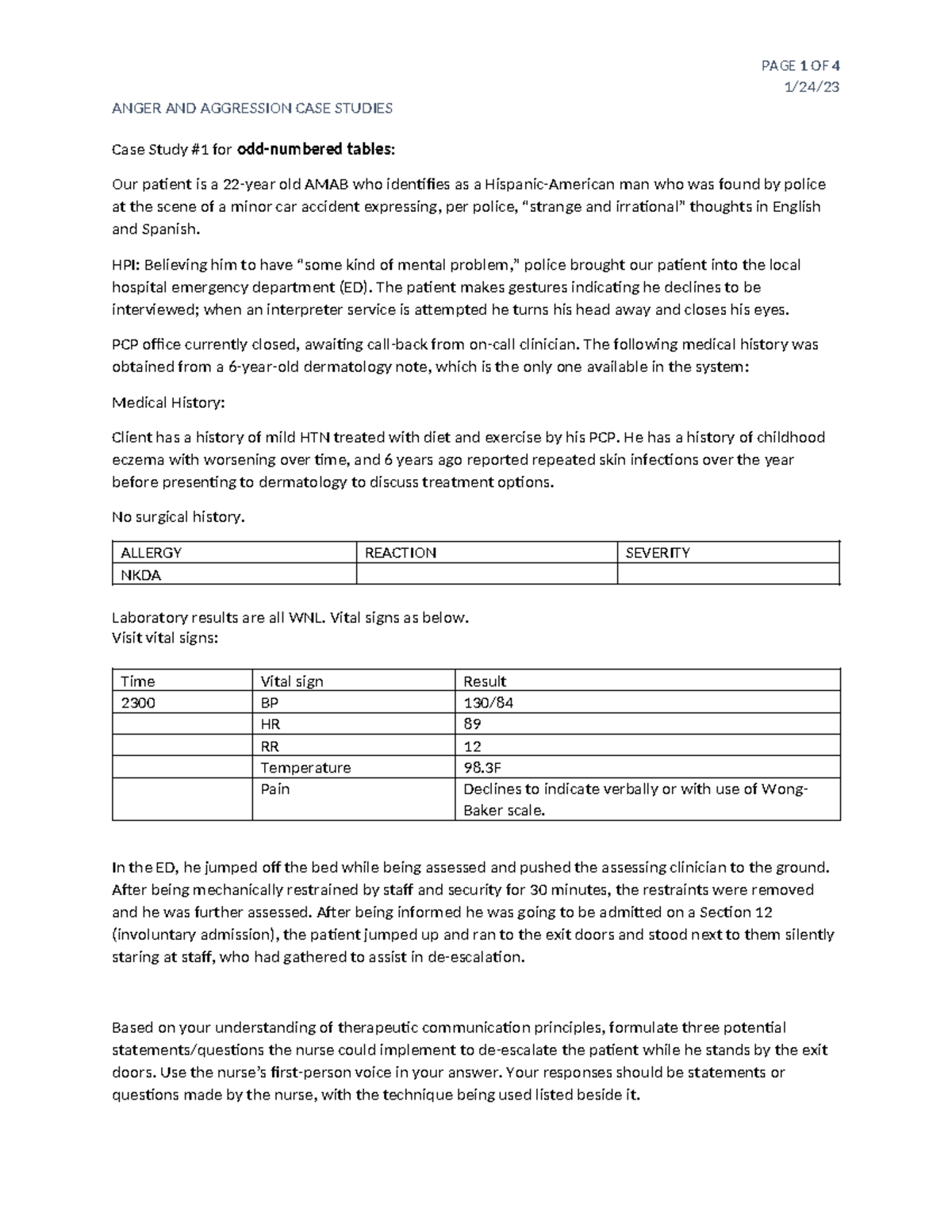 3 Anger and Aggression Case Studies - 1/24/ ANGER AND AGGRESSION CASE ...