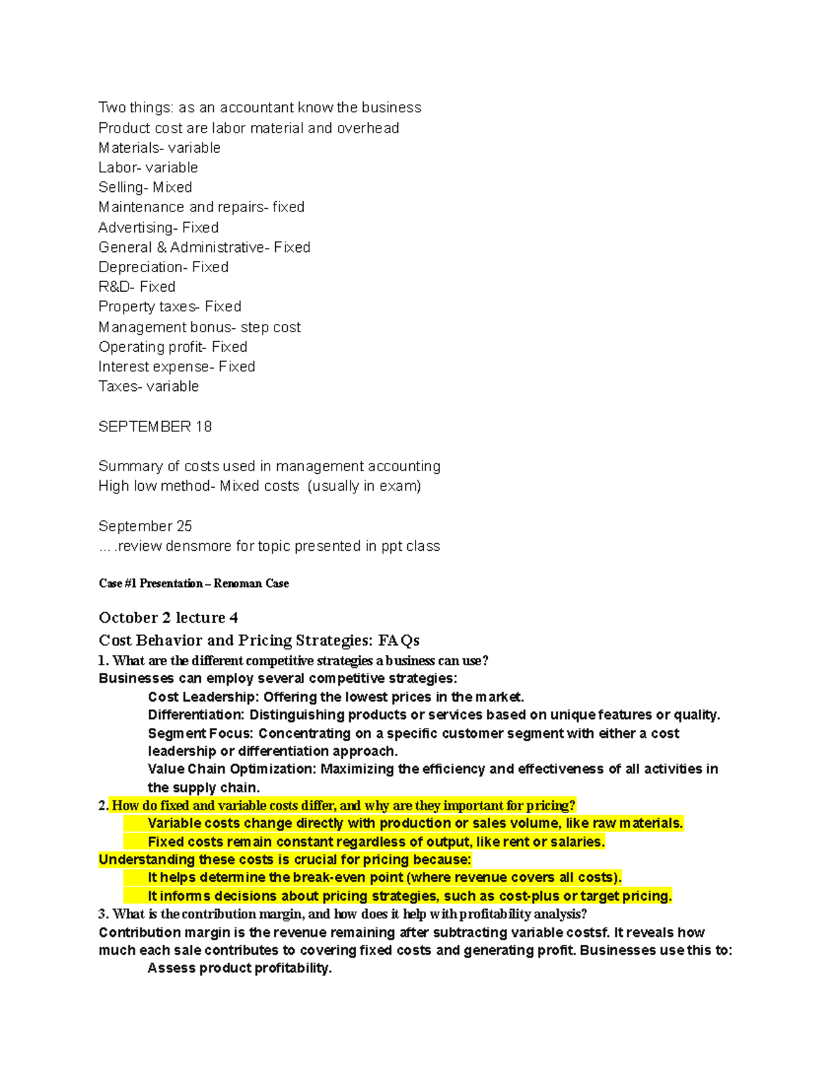 Mgmt Acct - CPA PEP PRACTICE MATERIALS - Two things: as an accountant ...