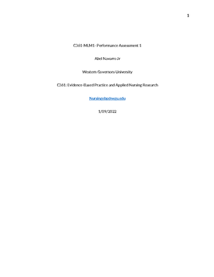 C361 Task 1 rev pdf - tasks - C361-MLM1- Performance Assessment 1 Abel ...
