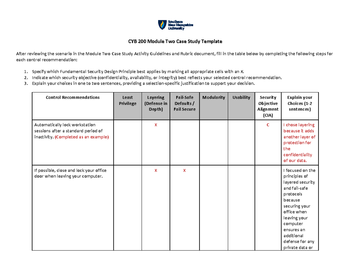 CYB 200 Module Two Case Study Template - CYB 200 Module Two Case Study ...