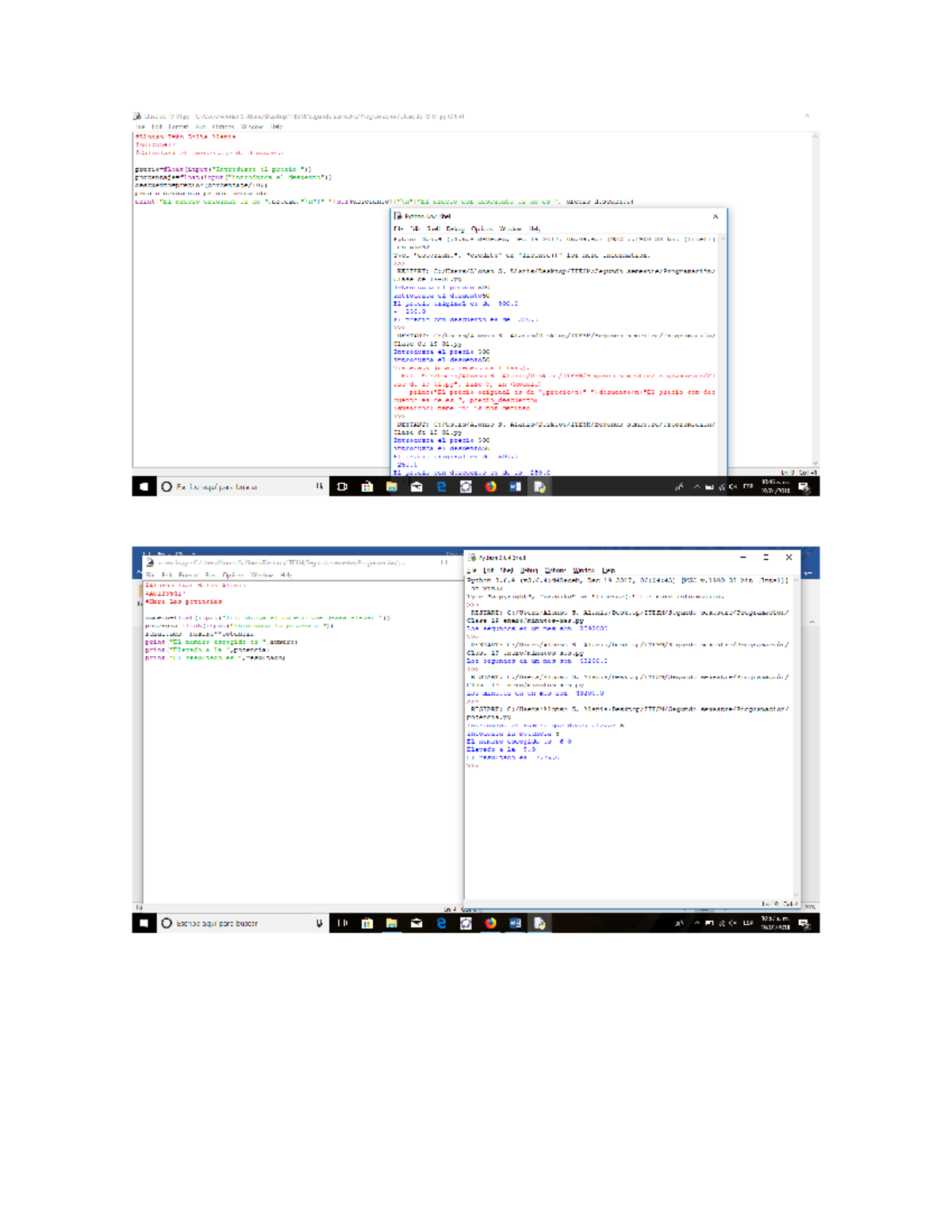 Programas en Python sencillos - Li File Edit meat Run Optim’ls erldnw ...