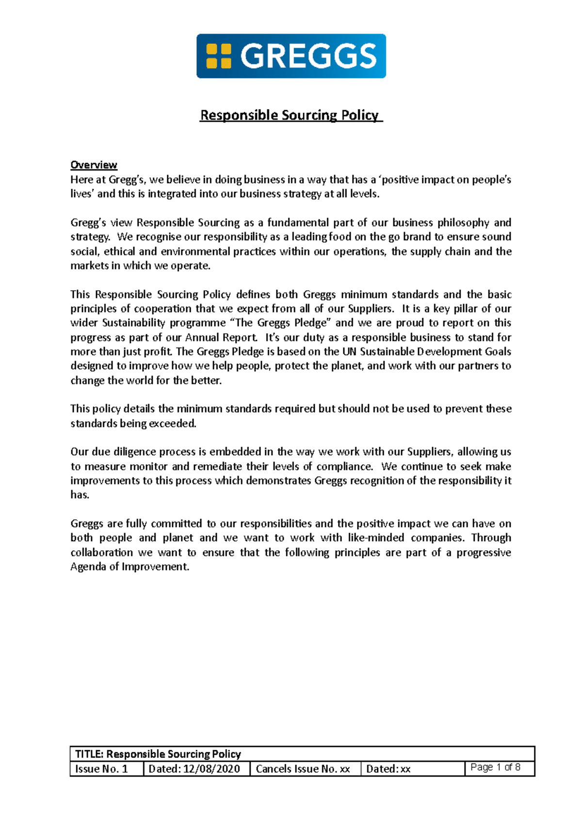 Responsible Souring Policy - Responsible Sourcing Policy Overview Here ...