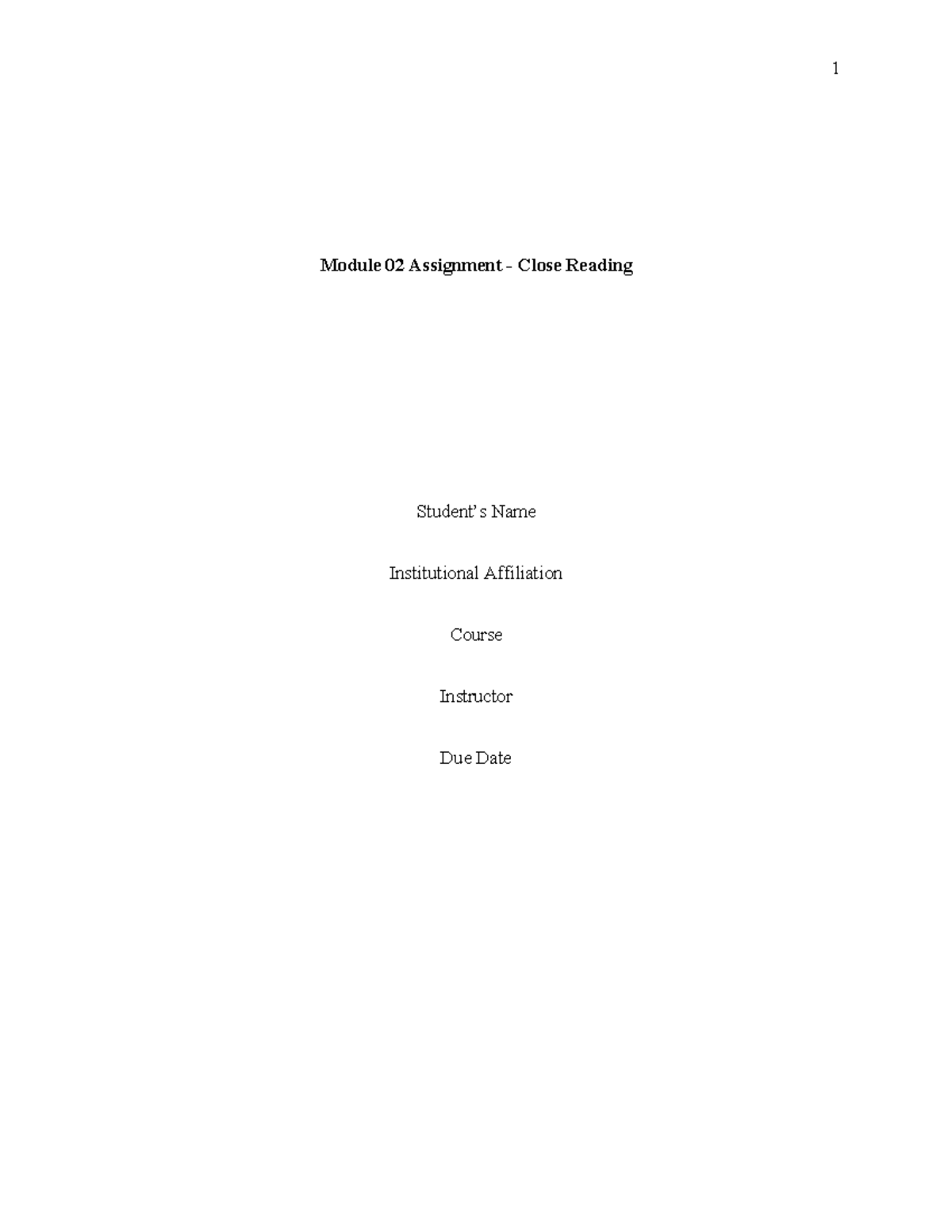 #2800 - Module 02 Assignment - Close Reading - Module 02 Assignment ...