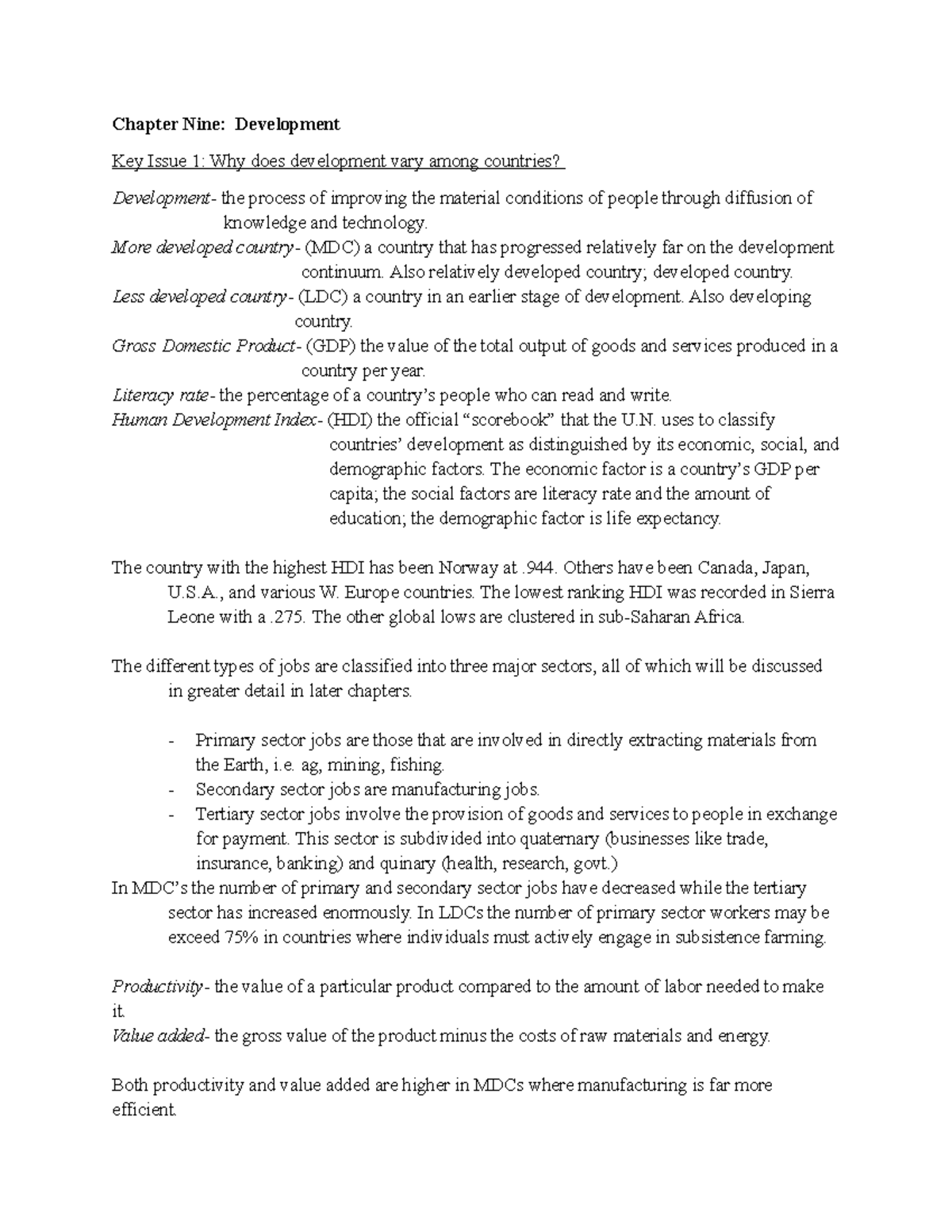 Ap Human Geography Worksheet Answers