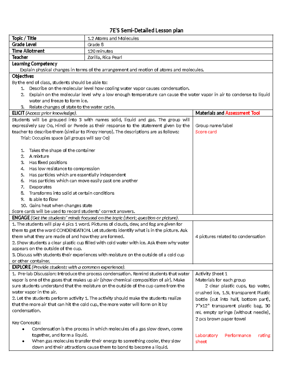 Saaga na iprint - eme lang - 7E’S Semi-Detailed Lesson plan Topic ...
