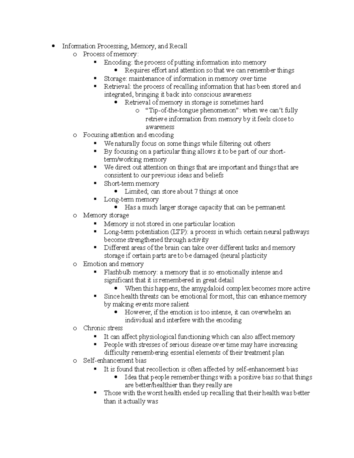 Ch. 3 - Understanding and Remembering - Information Processing, Memory ...