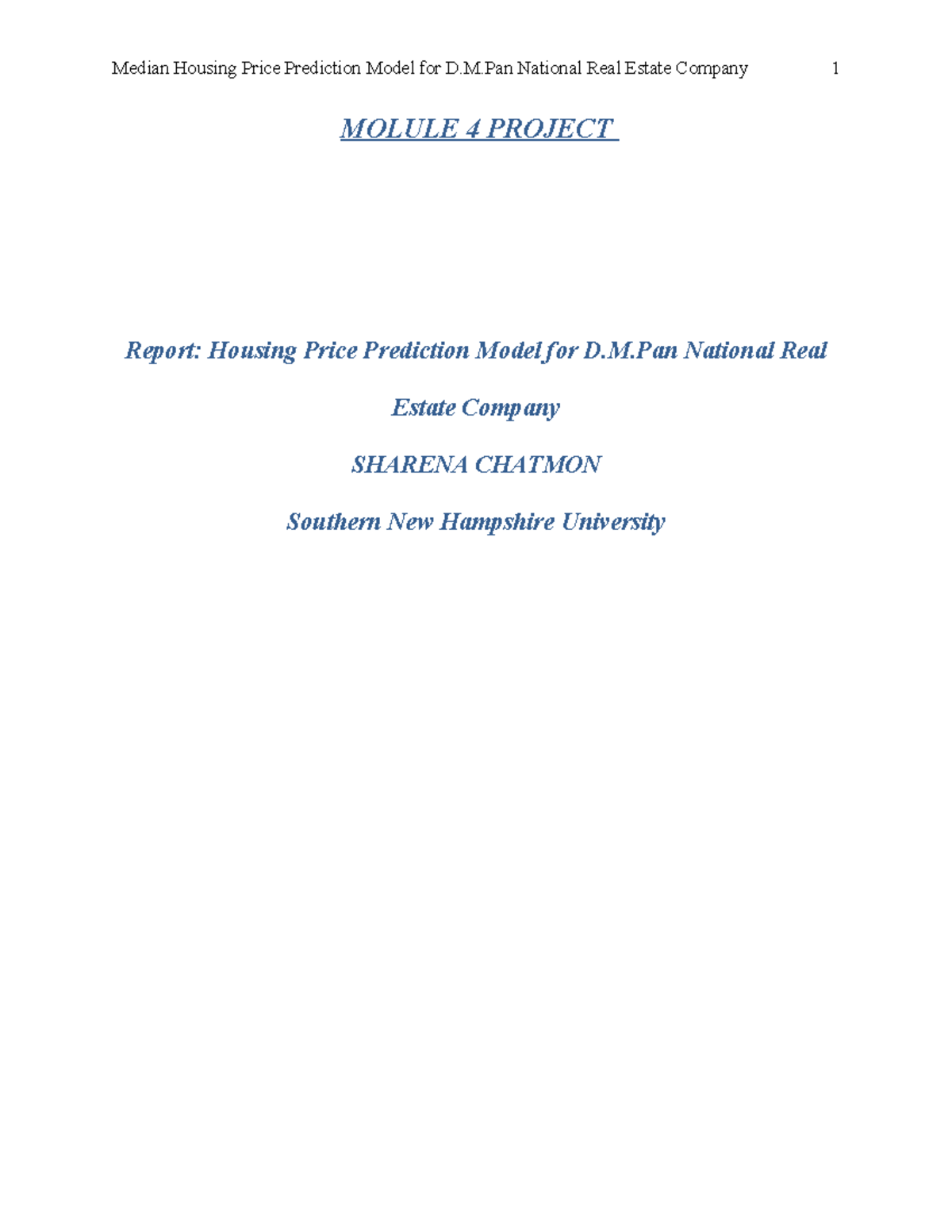 Module 4 Project Completed Template - Median Housing Price Prediction ...