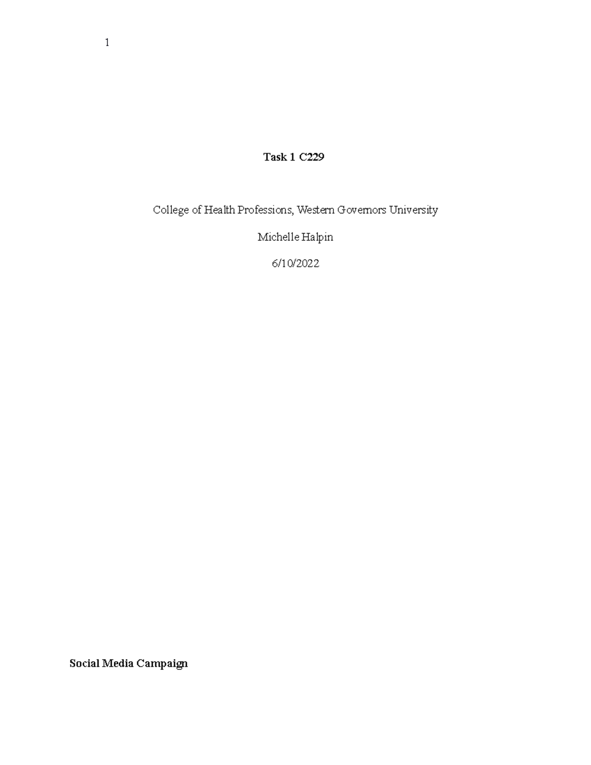 C229 TASK 1 - COMMUNITY HEALTH CARE PROBLEMS AND HOW TO LOCATE ...