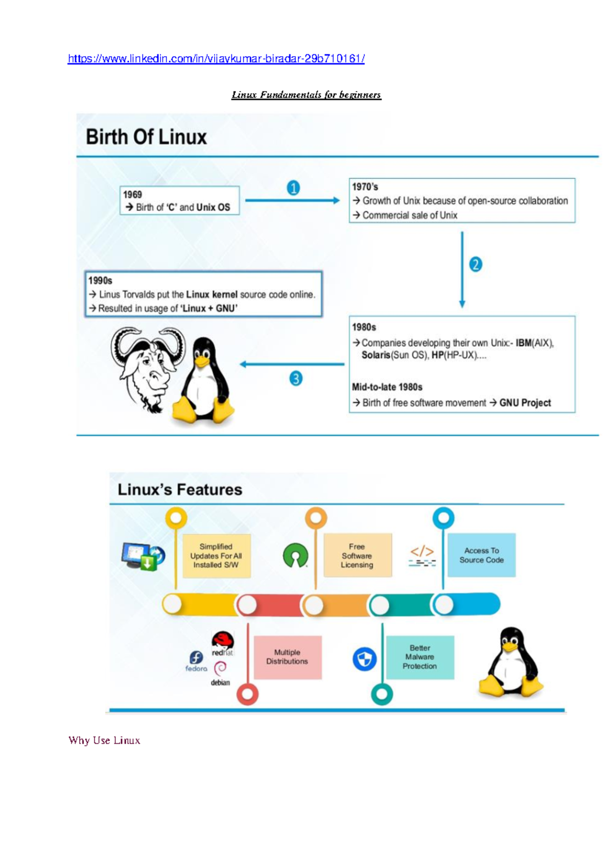 Linux Notes 1 Linkedininvijaykumar Biradar 29b710161 Linux Fundamentals For