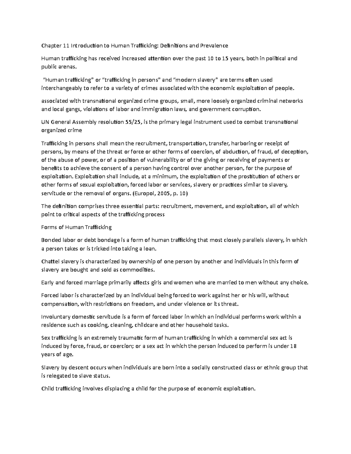 Chapter 11 Introduction to Human Trafficking - Chapter 11 Introduction ...