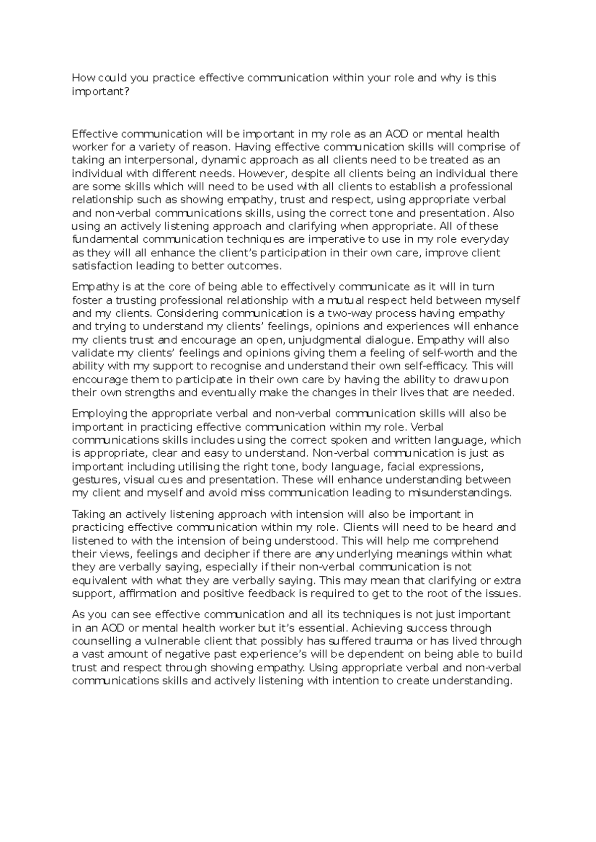 Effective communication essay - How could you practice effective ...